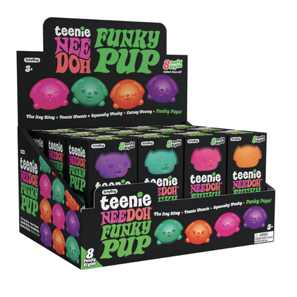 Schylling Gniotek Teenie Needoh Funky Pups (SET:12 szt) | Bigjigs Toys ...